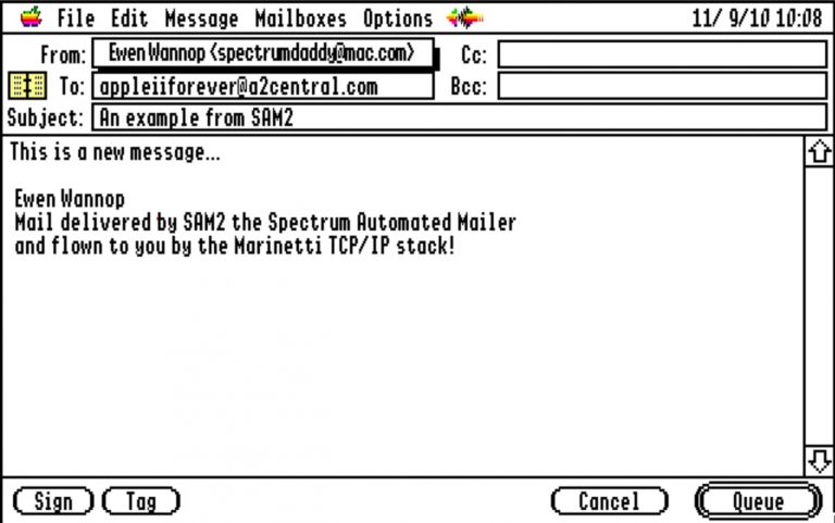 SAM2 Mail – Speccie's Home Pages